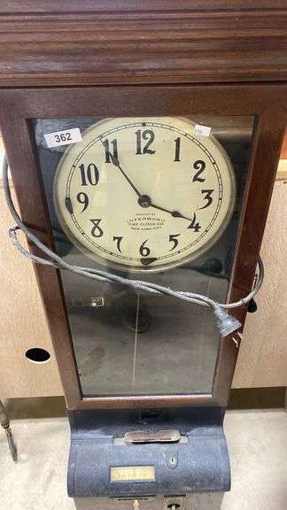 Antique Interboro Time Recording Clock - Dixon's Auction at Crumpton