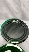 6 Emerald green glass chargers - Dixon's Auction at Crumpton