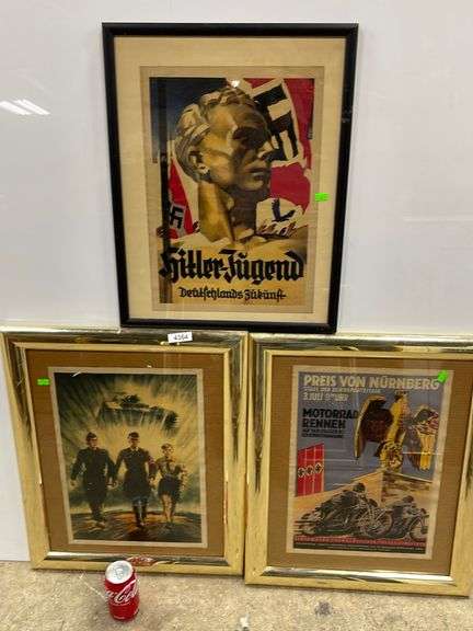 (3) Reproduction German propaganda posters - Dixon's Auction at Crumpton