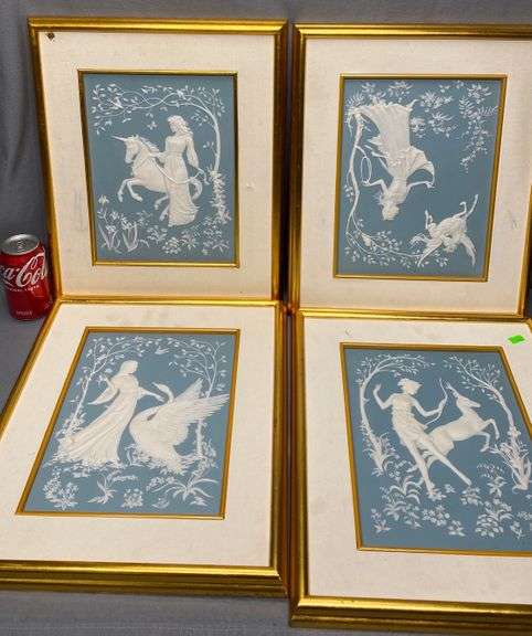 4 Franklin Mint George McMonigle parian porcelain plaques - Dixon's ...