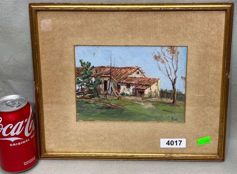 Vintage oil painting signed Trudi - Dixon's Auction at Crumpton