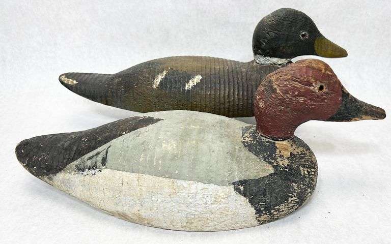 (2) Victor Animal Trap Factory duck decoys - Dixon's Auction at Crumpton