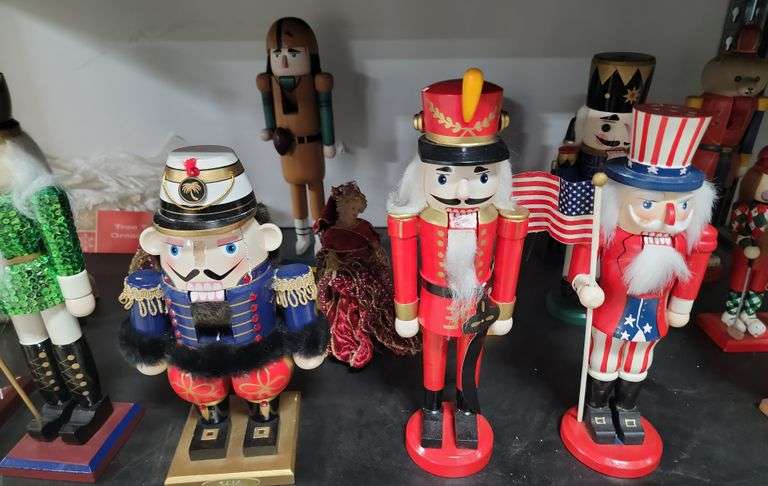 Lot of Nutcrackers, Angel Figures etc - Dixon's Auction at Crumpton