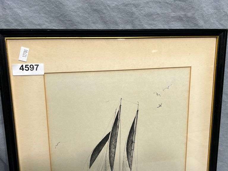 John B. Moll pencil signed print - Dixon's Auction at Crumpton