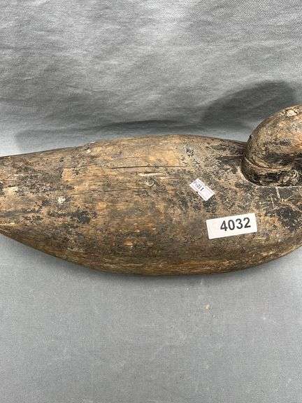 Early black duck decoy - Dixon's Auction at Crumpton