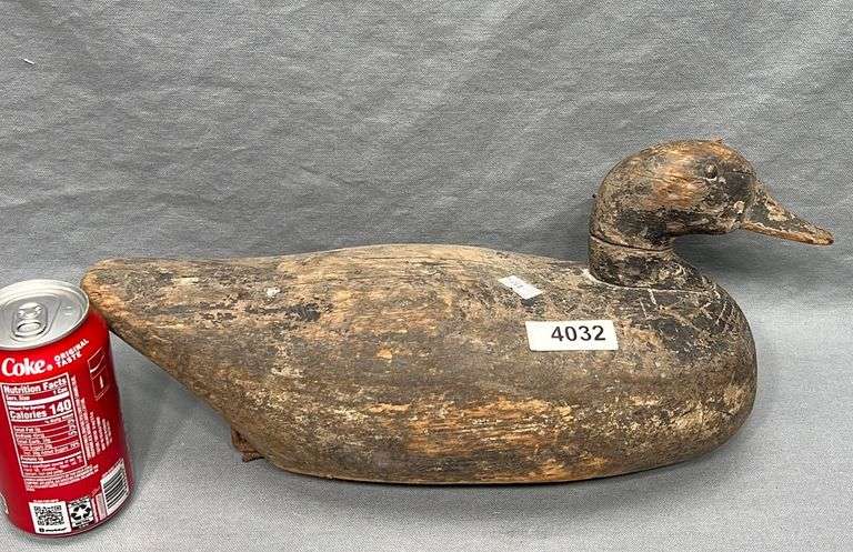 Early black duck decoy - Dixon's Auction at Crumpton