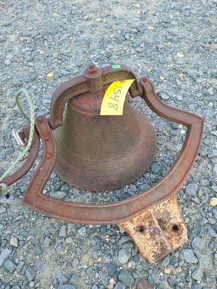 Antique cast iron bell and yoke - Dixon's Auction at Crumpton