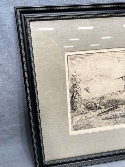Arthur Davenport Fuller pencil signed etching - Dixon's Auction at Crumpton