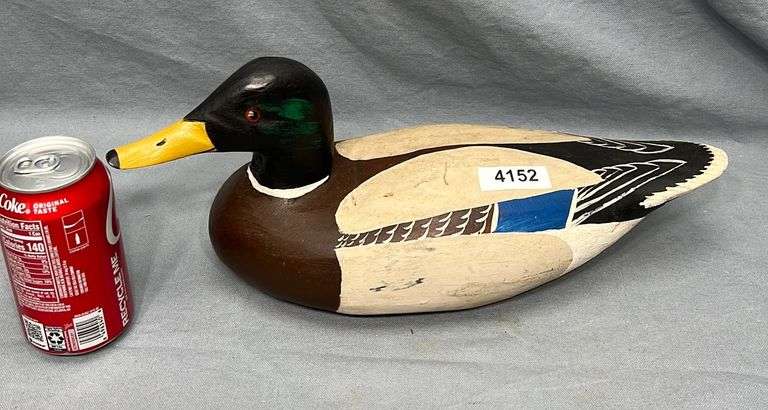 Woodrow Wilson Crisfield MD mallard drake duck decoy - Dixon's Auction ...