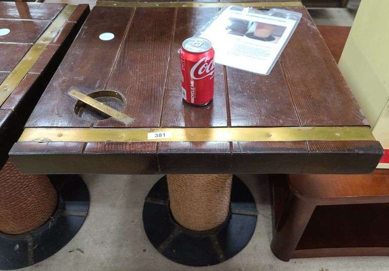 WWII Liberty Ship hatch cover table - Dixon's Auction at Crumpton