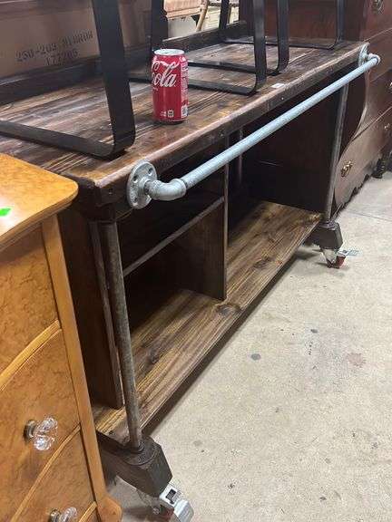 Modern industrial style kitchen island work bench - Dixon's Auction at ...