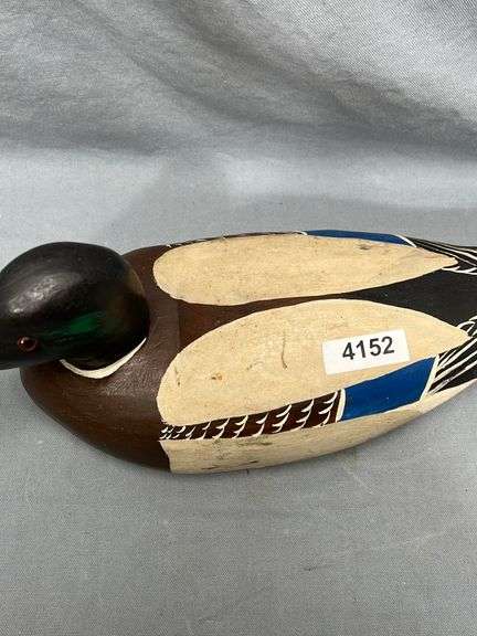 Woodrow Wilson Crisfield MD mallard drake duck decoy - Dixon's Auction ...