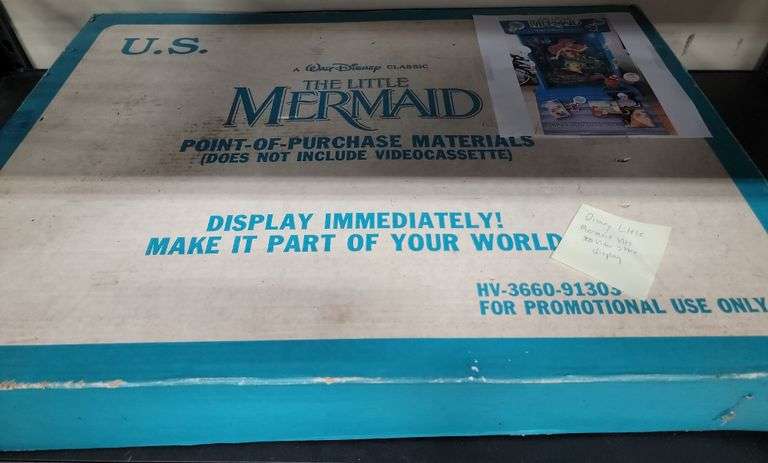 Disney Little Mermaid VHS Store Display - Dixon's Auction at Crumpton