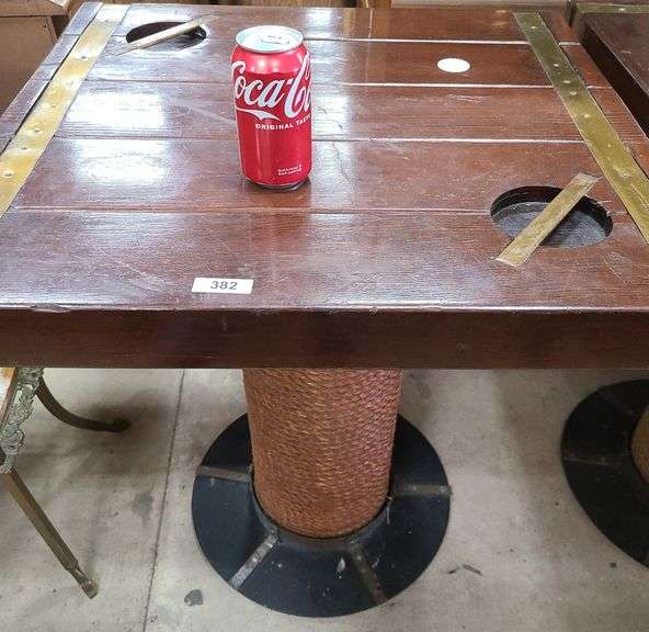 WWII Liberty Ship hatch cover table - Dixon's Auction at Crumpton