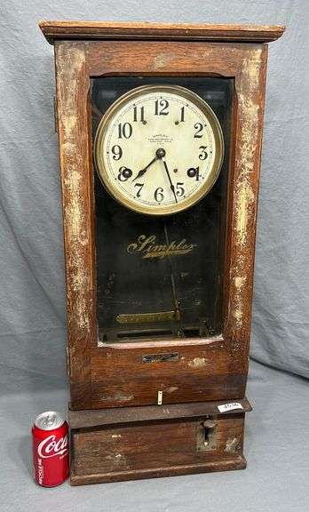 Antique Simplex Time Recorder Co. time clock - Dixon's Auction at Crumpton
