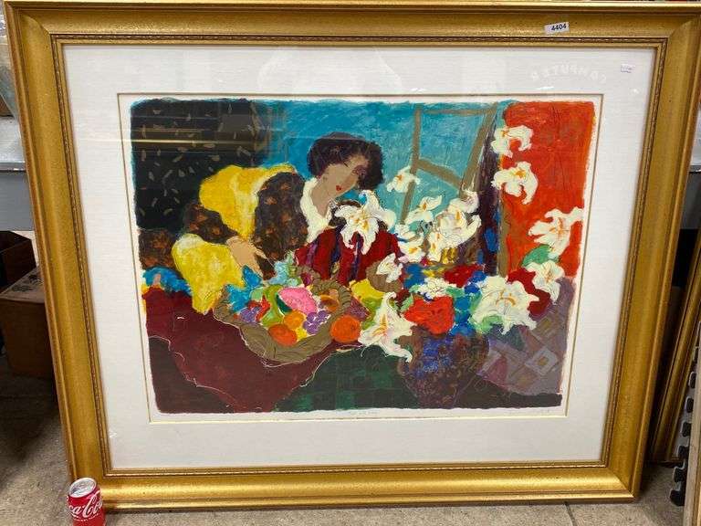 Roy Fairchild serigraph print - Dixon's Auction at Crumpton