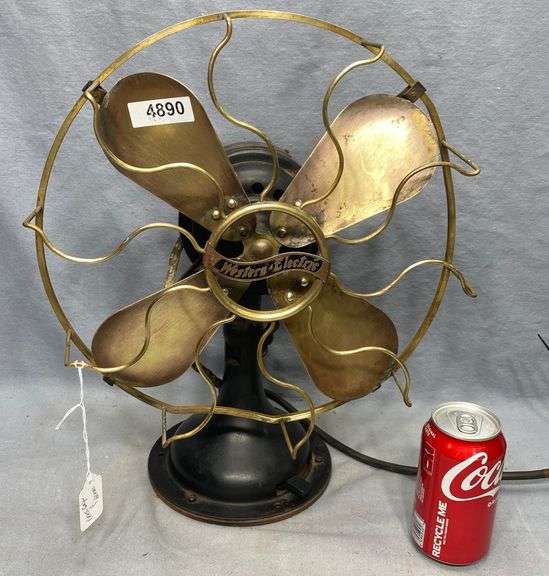 Antique Western Elecctric Brass Blade Fan Dixons Auction At Crumpton