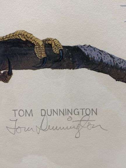 Tom Dunnington falcon print - Dixon's Auction at Crumpton