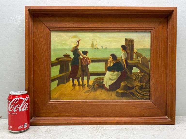 Vintage sailor's farewell painting - Dixon's Auction at Crumpton