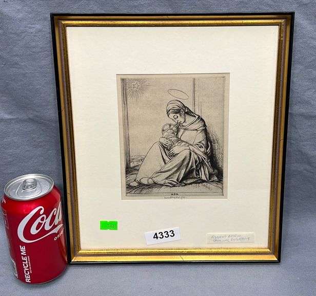 Robert Austin pencil signed etching - Dixon's Auction at Crumpton