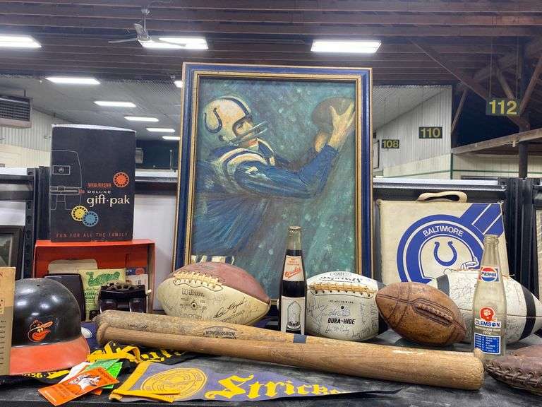 Collection of Baltimore Colts / Orioles Baseball & Football Memorabilia ...