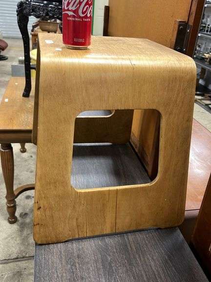 MCM bent plywood stool - Dixon's Auction at Crumpton