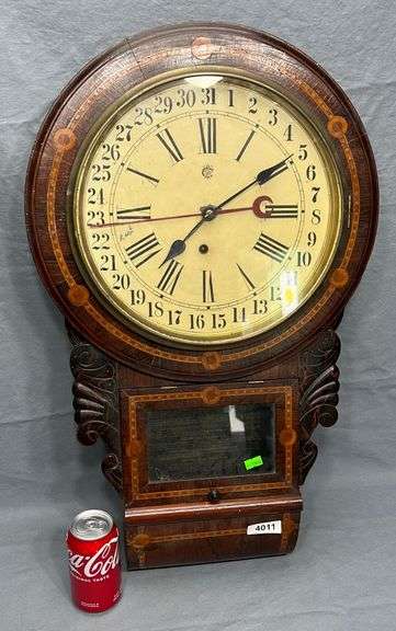 Antique Waterbury calendar dial wall clock - Dixon's Auction at Crumpton