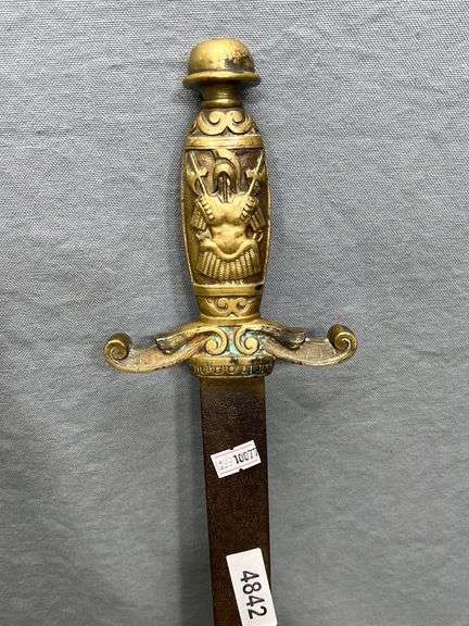 Brass handled short sword - Dixon's Auction at Crumpton