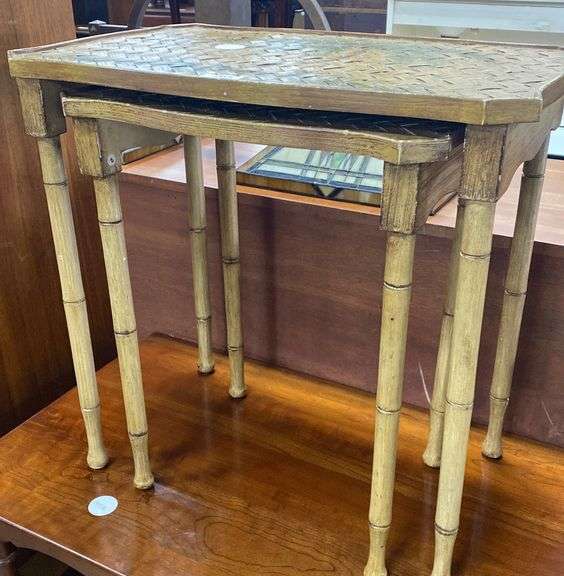 Caribbean style nesting tables - Dixon's Auction at Crumpton
