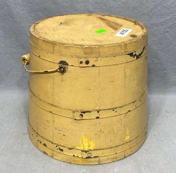 Antique staved wood bucket-sealed shut - Dixon's Auction at Crumpton