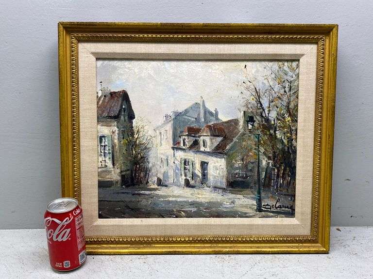 French oil painting signed Delarue - Dixon's Auction at Crumpton