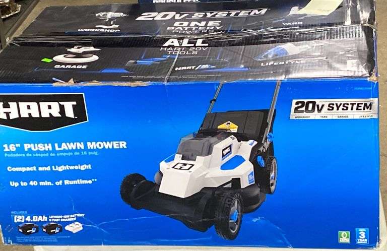 Hart 16" Push Lawnmower. New in open box. - Dixon's Auction at Crumpton
