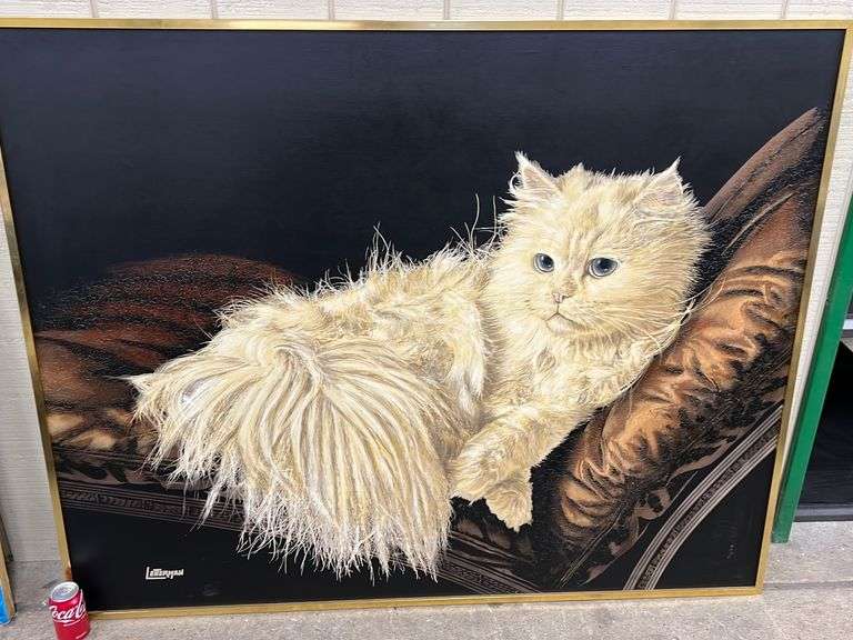 Large cat print on canvas - Dixon's Auction at Crumpton