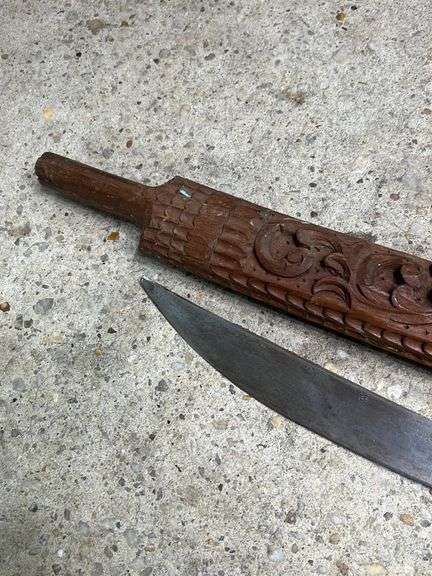Ethnographic carved sword - Dixon's Auction at Crumpton