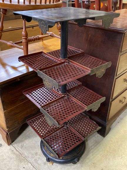 Antique cast iron revolving bookcase with 1870s patent date - Dixon's ...