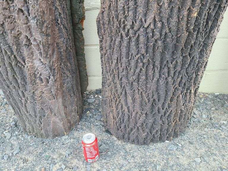 2 Foam Tree trunk logs, Hollow - Dixon's Auction at Crumpton