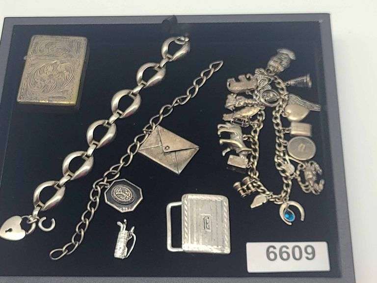 Sterling Silver Jewelry Lot including Gold Filled & Sterling Charm ...