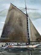 Stephen Bleinberger sloop painting - Dixon's Auction at Crumpton