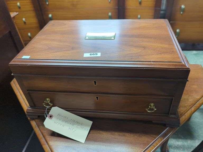 Henkel Harris Virginia Galleries cherry silverware chest - Dixon's ...