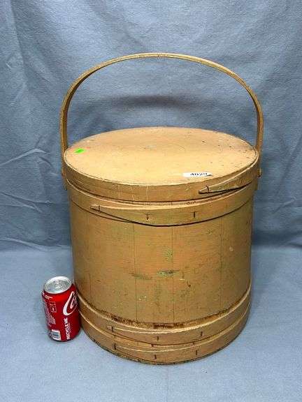 Antique painted large firkin - Dixon's Auction at Crumpton