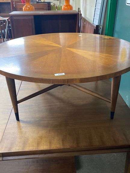 Lane MCM round coffee table - Dixon's Auction at Crumpton
