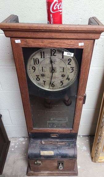 Antique International Time Recording Co. wall clock - Dixon's Auction ...