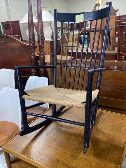 Hans Wegner MCM rocking chair - Dixon's Auction at Crumpton