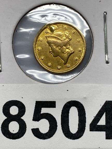 1849 US one dollar gold coin - Dixon's Auction at Crumpton