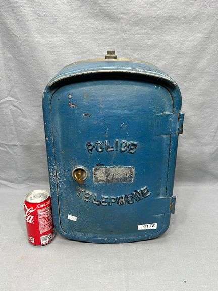 Vintage POLICE TELEPHONE call box - Dixon's Auction at Crumpton