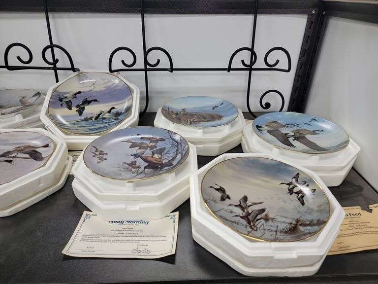 Lot Danbury Mint Porcelain Collector Plates, Ducks - Dixon's Auction at ...