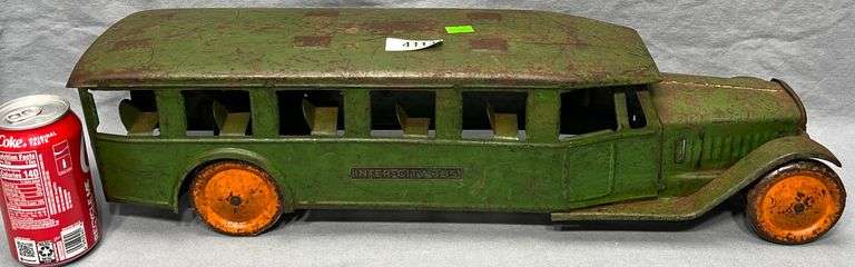 Antique Cor Cor Inter City Bus pressed steel toy - Dixon's Auction at ...