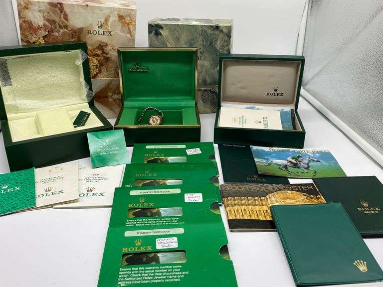Lot of Rolex Boxes & Paperwork - Dixon's Auction at Crumpton
