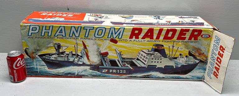 Vintage Ideal Phantom Raider battleship toy w/ box - Dixon's Auction at ...