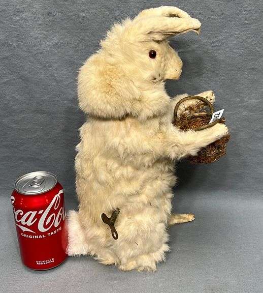 Antique clockwork rabbit nodder toy - Dixon's Auction at Crumpton